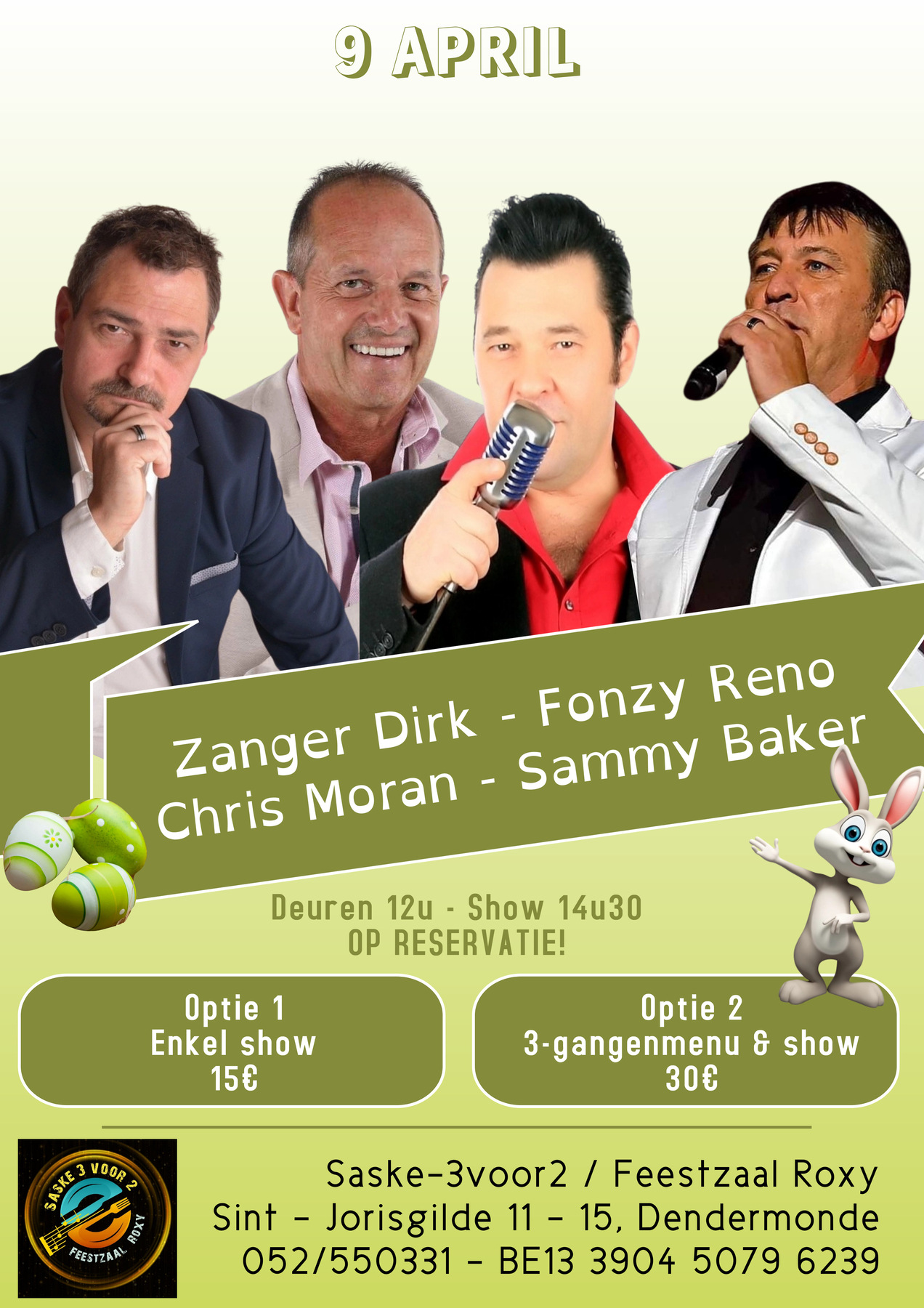 Dinner & dance met Dirk Van Der Eycken, Chris Moran, Fonzy Reno & Sammy ...