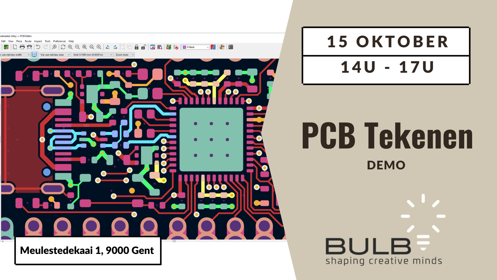 PCB Tekenen: Printplaten tekenen in KiCAD in Gent - UiTinVlaanderen