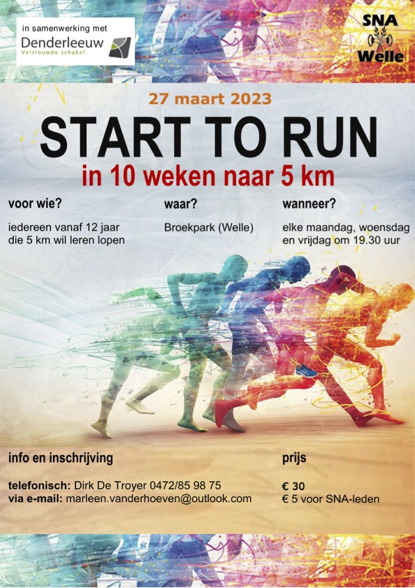 Recreatieclub SNA Welle - Start-to-Run, 5 km in 10 weken in Welle (Denderleeuw) - UiTinVlaanderen