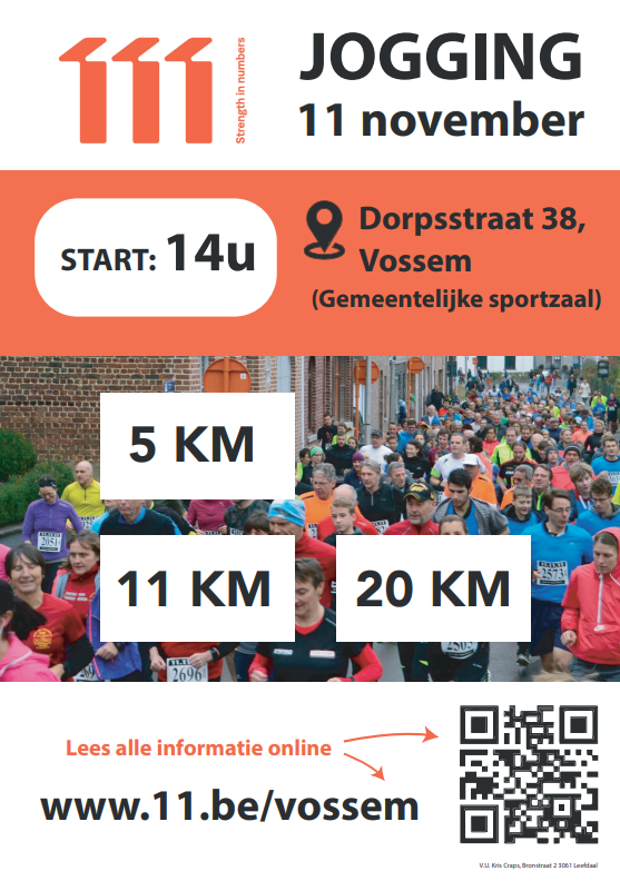 Jogging 11.11.11. Vossem in Vossem (Tervuren) - UiTinVlaanderen